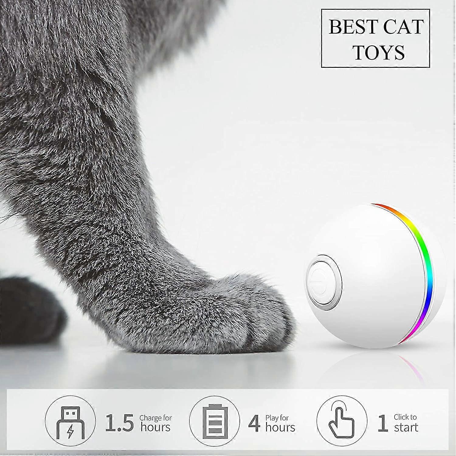 Cat Toys For Indoor Cats, Interactive Automatic 360 Self-rotating Cat ...