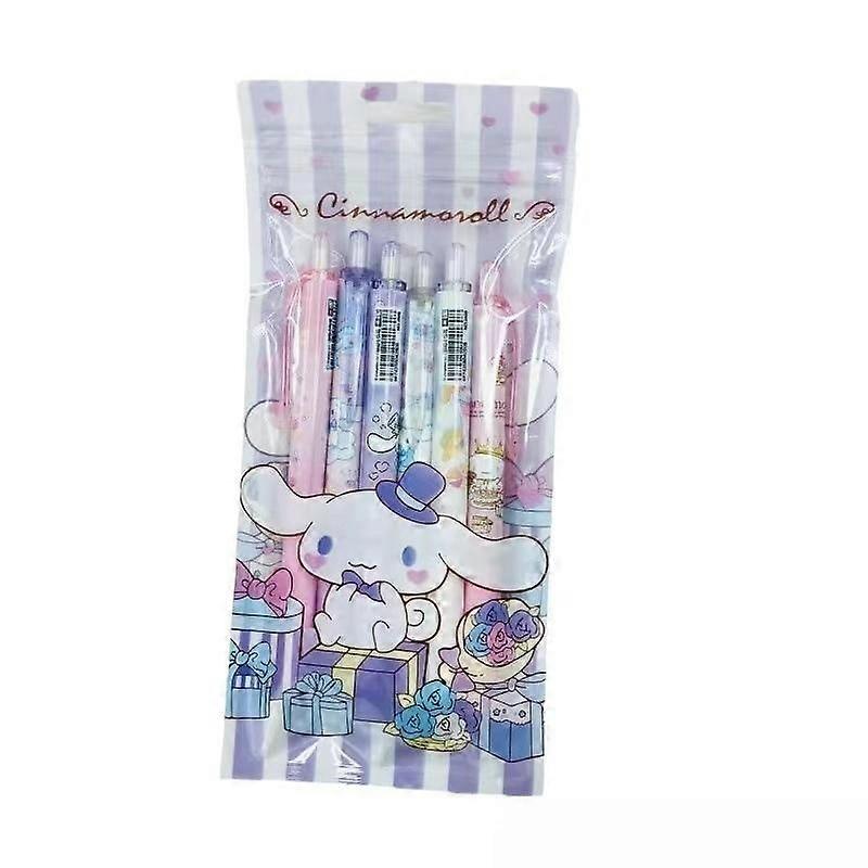 Cinnamon Roll Ballpoint Pens Set for 6, Kawaii Pens Cartoon Pen ...