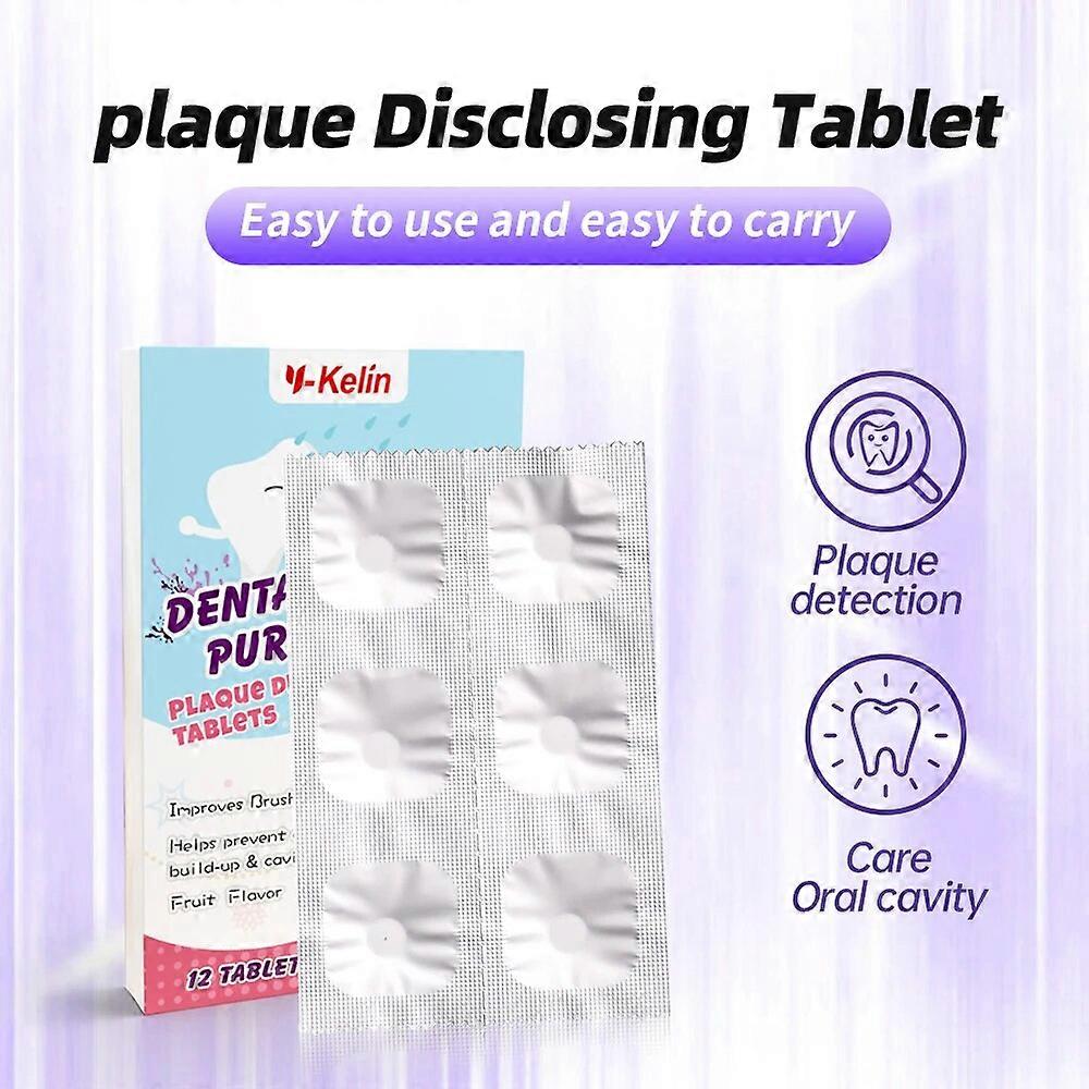 New Package Dental Disclosing Plaque Tablets Detection Agent Purple ...