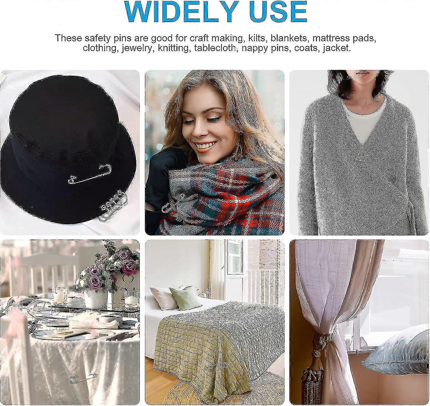 Large Safety Pins, 20pcs Large Safety Pin, 63mm Extra Large Safety Pins ...