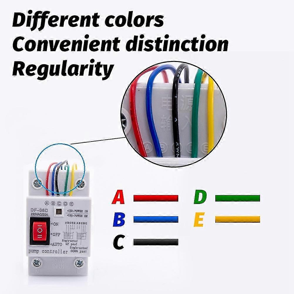 DF-96DK Automatic Water Level Controller Switch 20A 220V Water Tank Liquid Level Detection ...