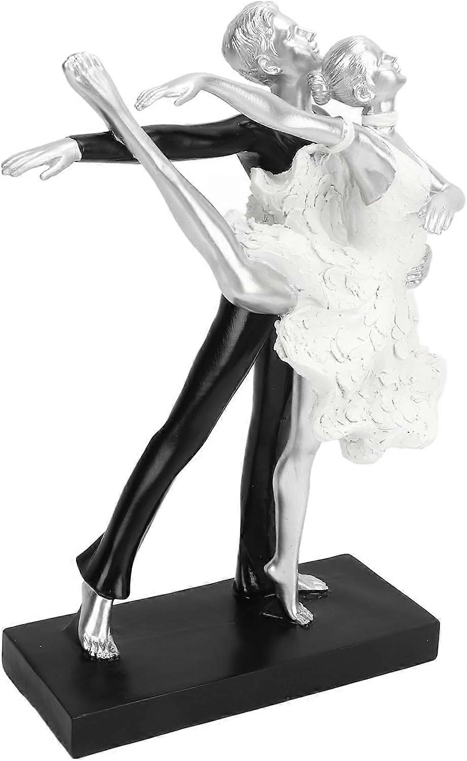Couple Dancing Sculpture, Resin Simple Style Couple Dancing Abstract ...
