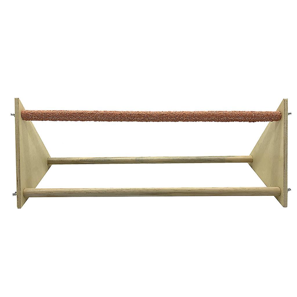 Large Parrot Perch Bar Chicken Training Stand Natural Wood Triangular ...