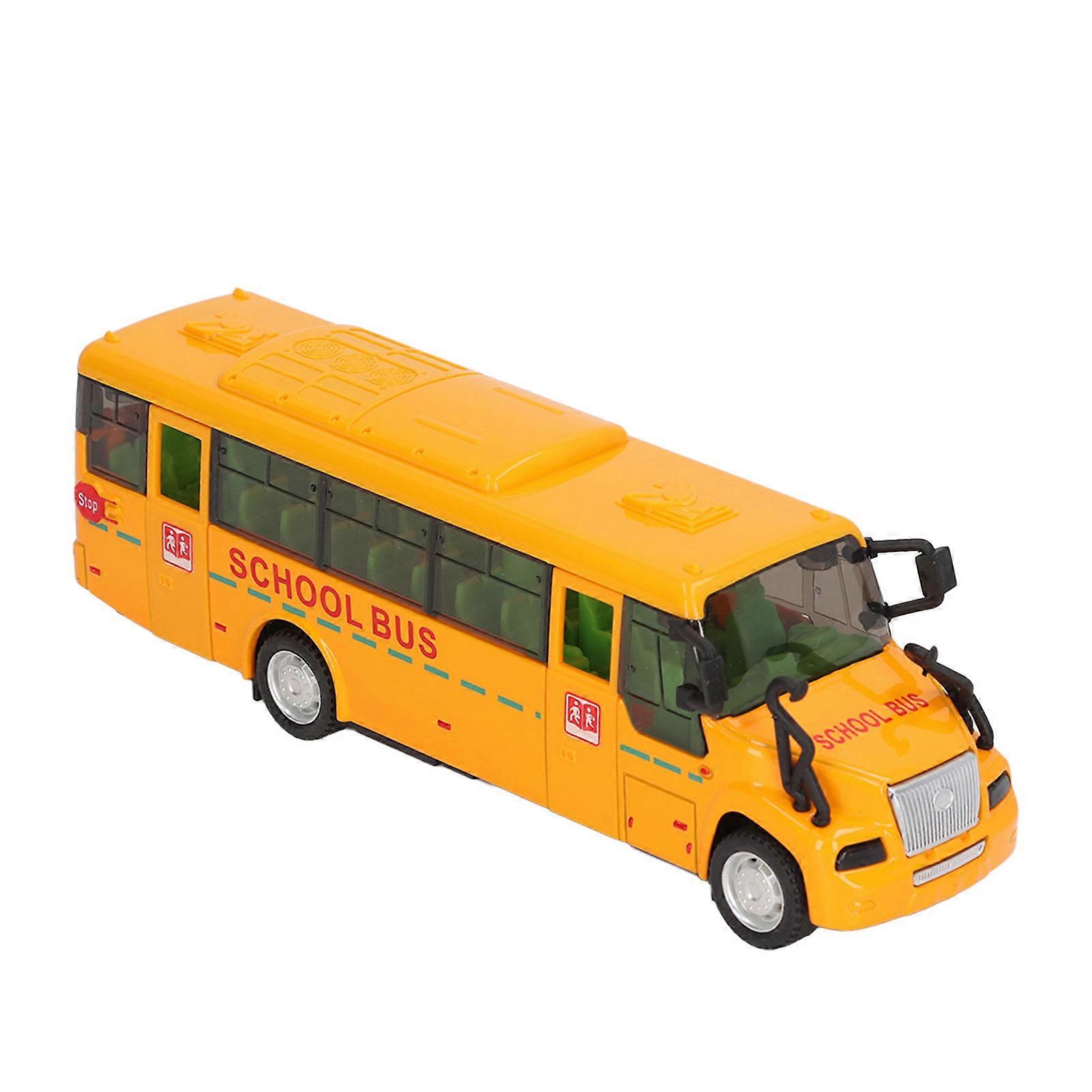 School Bus Model Yellow Die Casting Alloy Openable Door Realistic 1:32 ...