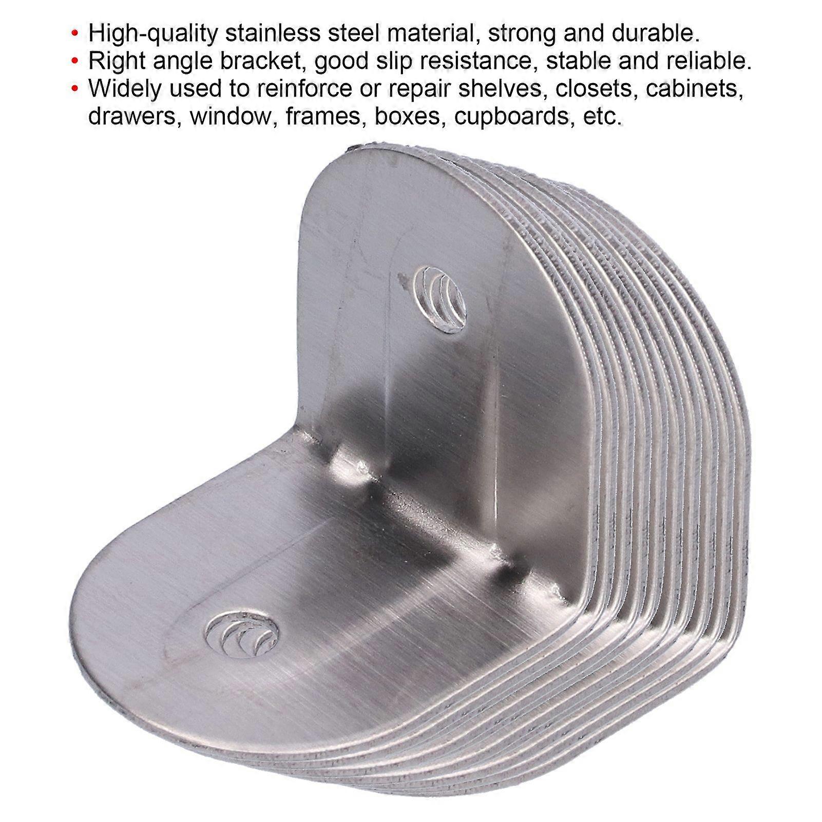 10PCS Right Angle Brackets Stainless Steel Corner Brackets Fastener for ...