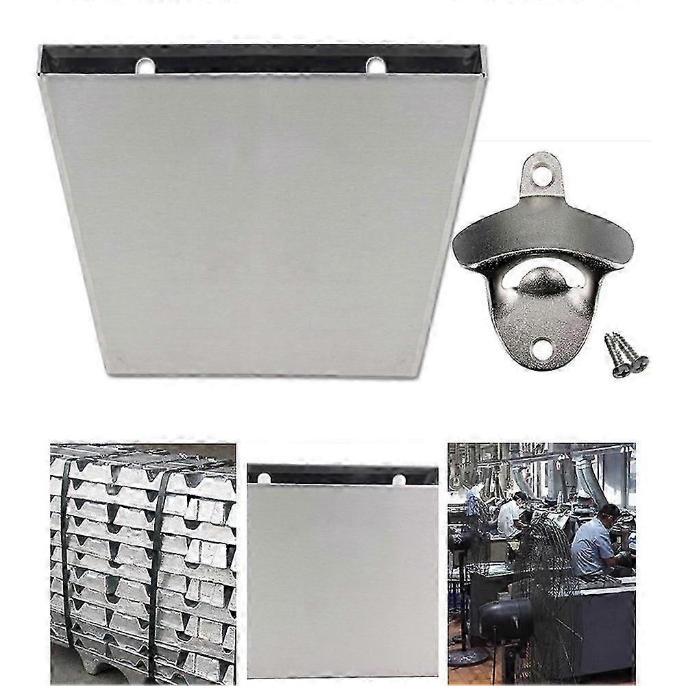 Stainless Steel Bottle Opener Wall Mounted Beer Cap Catcher Storage ...