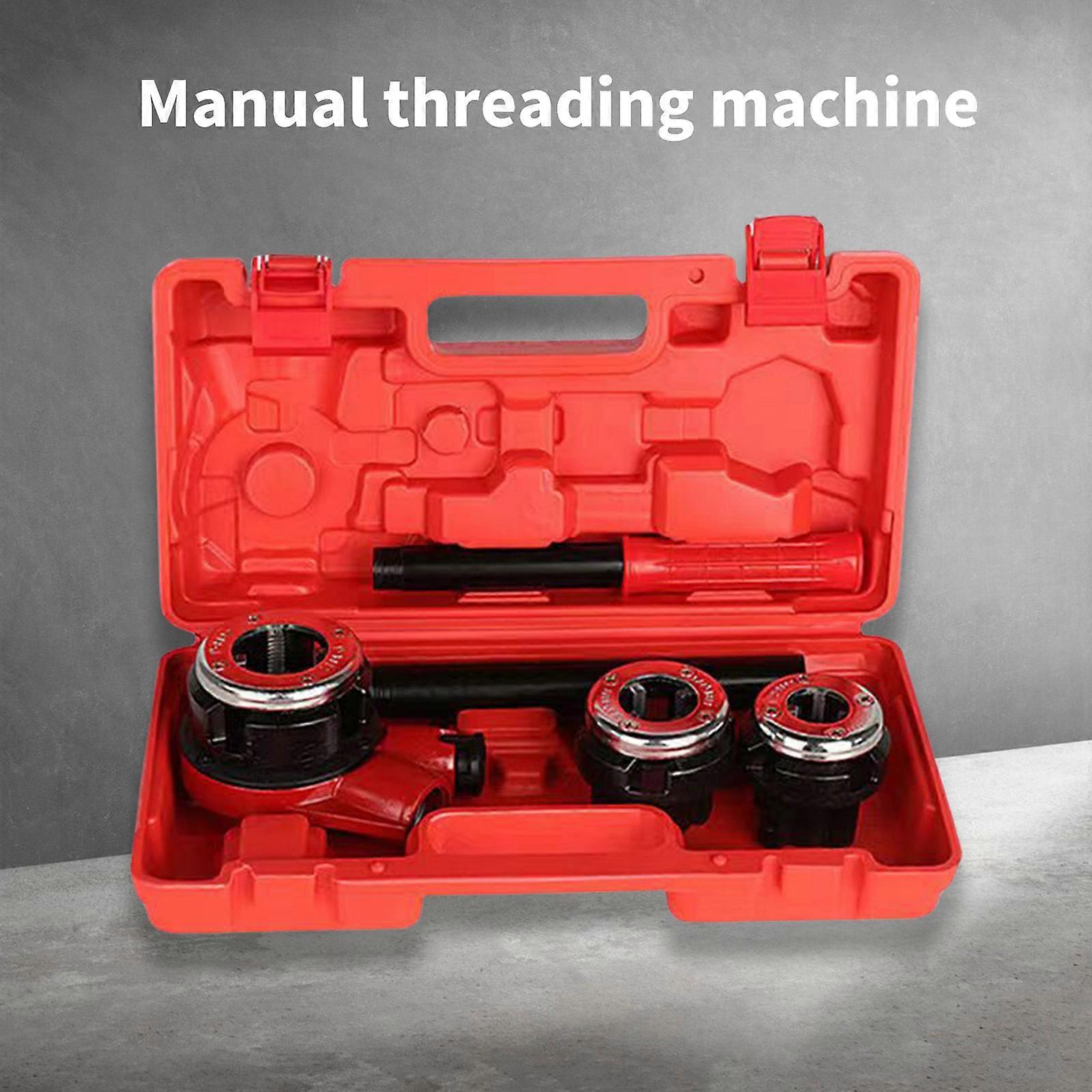 Threading Machine Ratchet Pipe Threader Kit Iron Plastic Pipe Opener ...