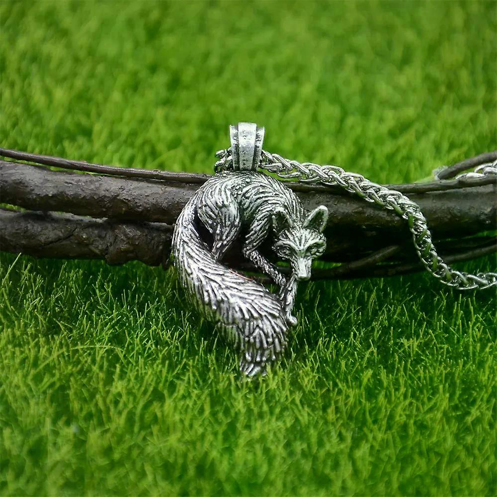 Slavic Fox Pendant Animal Viking Jewelry Necklace Men Accessories Goth ...