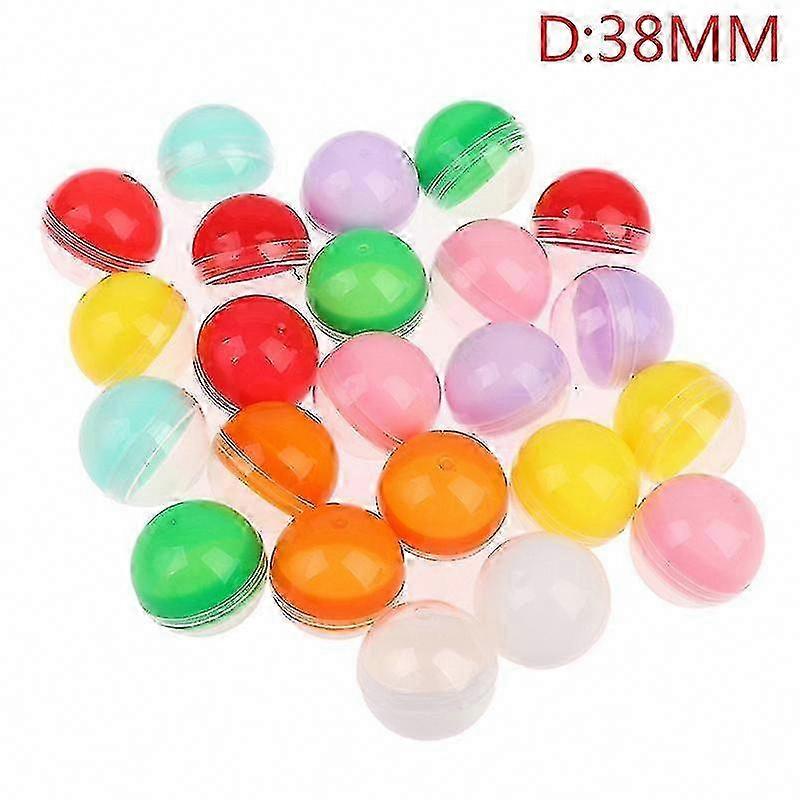 100 Count Round Plastic Toy Capsules Clear and Colorful Vending Balls ...