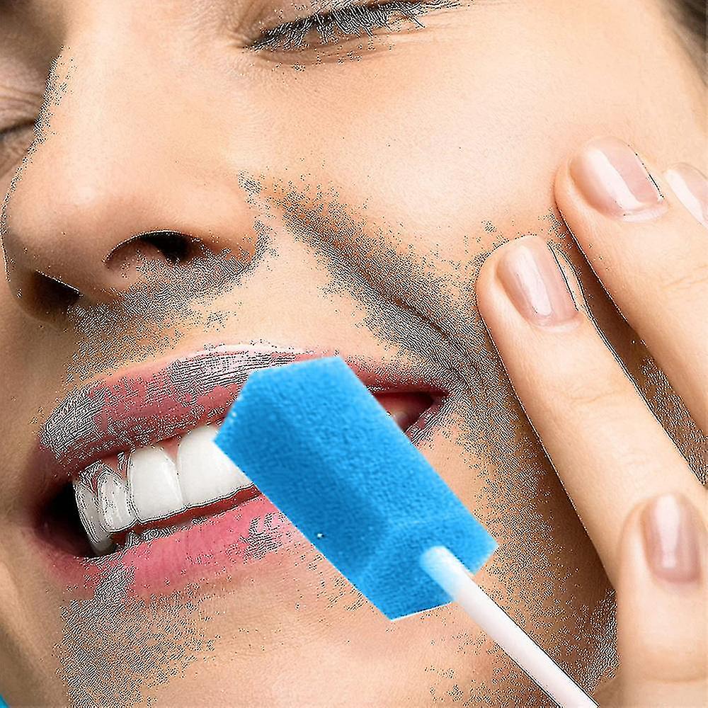 100 Pcs Oral Care Swabs - Tooth Cleaning Mouth Toothette Oral Sponge ...