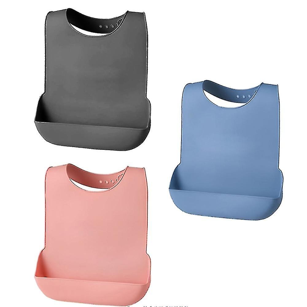 Silicone Adult Bib Waterproof Clothing Protector Reusable Apron ...