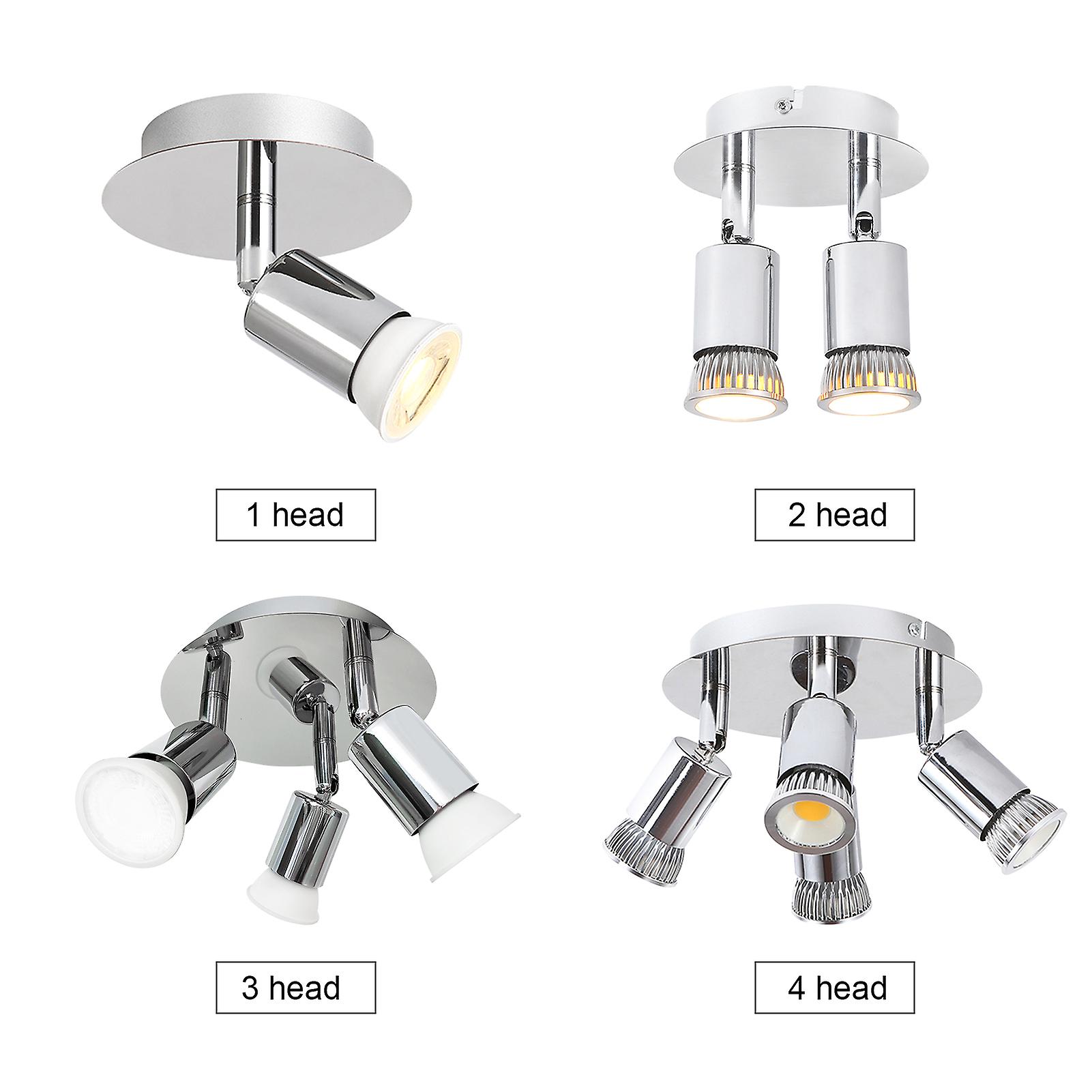 4 H-eads Wall S-pot Lamp Indoor Ceiling Light Gu10 B-ulb Base Socket ...