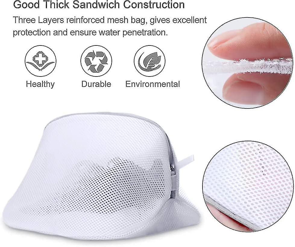 3 Laundry Net For Shoes / Sneakers, Shoe Laundry Bag With Zipper For ...