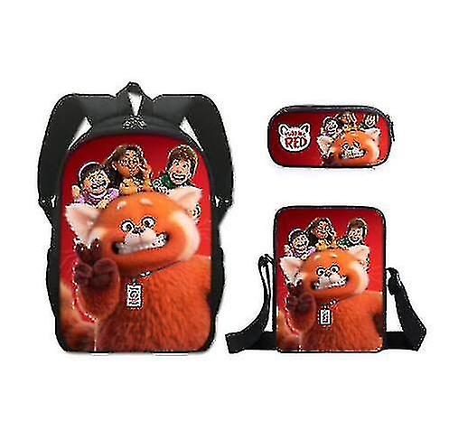 Disney Turning Red Children's Backpack Pixar Anime Mei Red Panda Bear ...