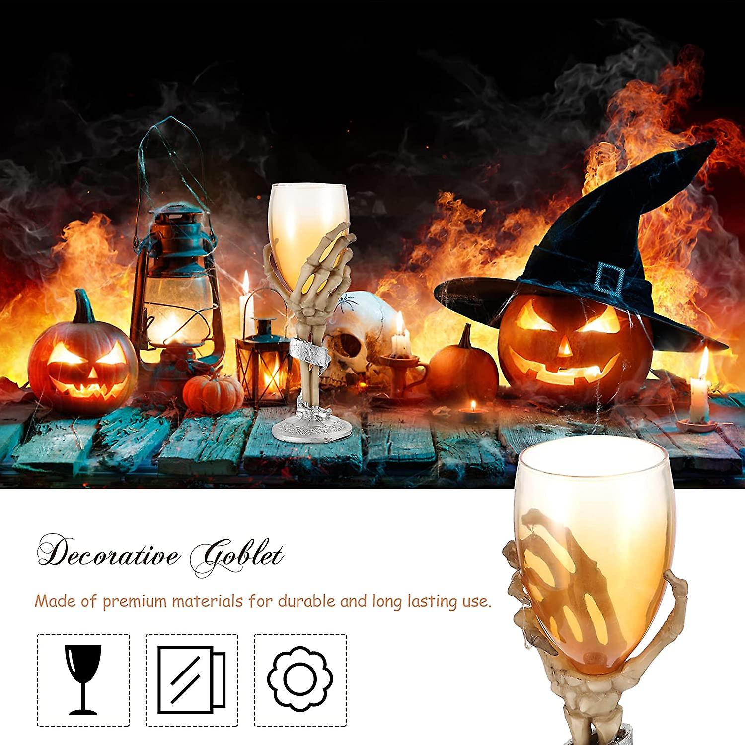 Skeletal Hand Wine Goblet Vintage Skull Bones Armor Cup Royal Orcskull ...