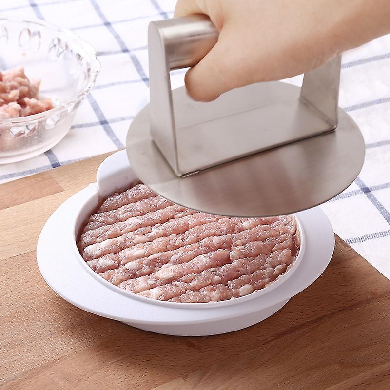 Stainless Steel Burger Grinder, 6 Inch Round Hamburger Grinder, Grilled ...