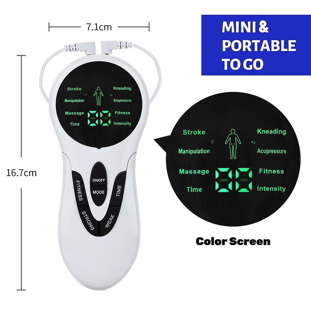 Electric herald tens muscle stimulator ems acupuncture body massager 6 models 15 intensity ...