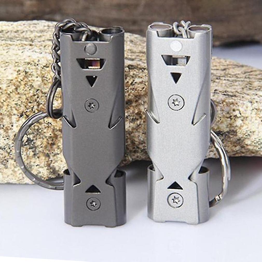 Outdoor Whistle Double Barrel Pop Whistle Outdoor Distress Whistle High ...