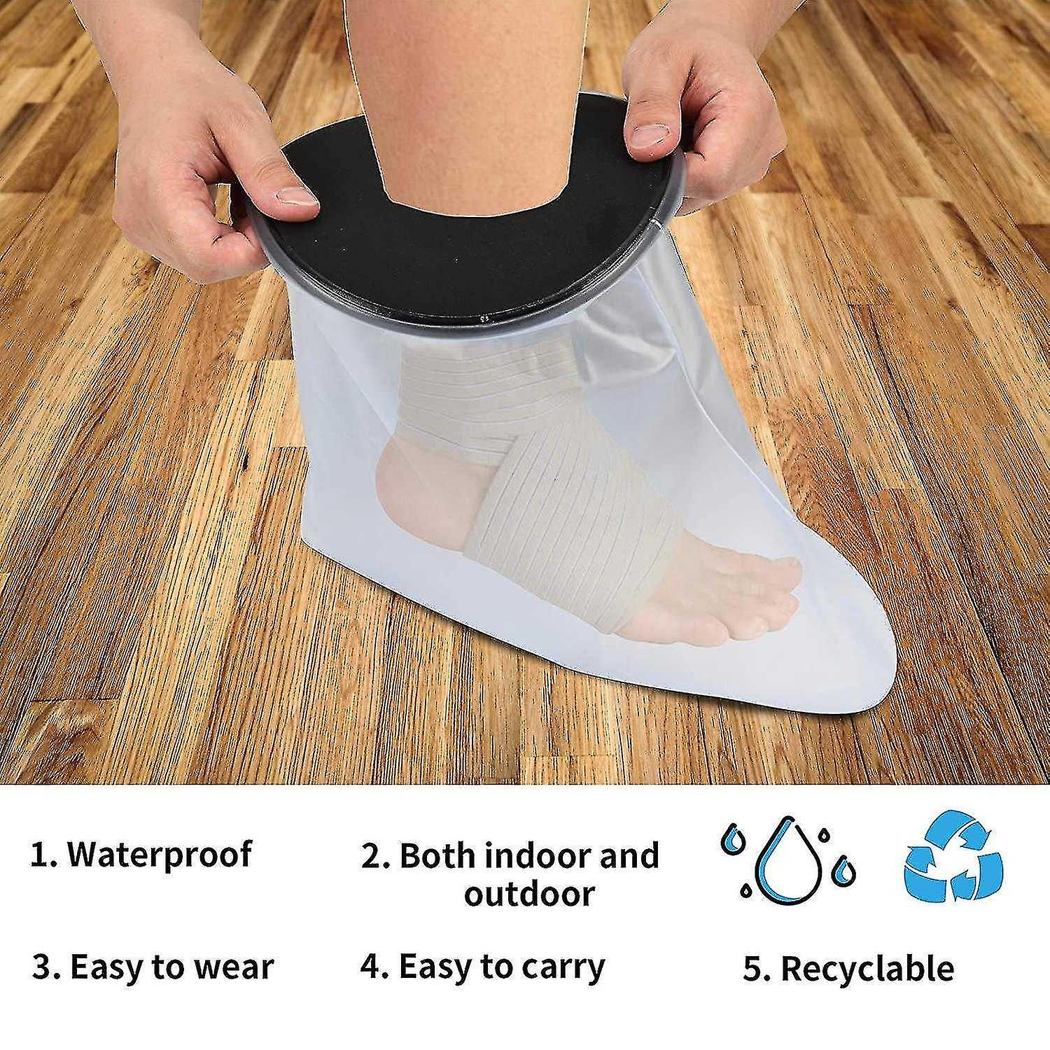 Waterproof Cast Cover Leg For Adult Ankle Shower Bath Watertight Foot ...