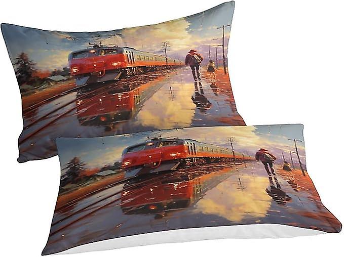 Cartoon Train Bedding Set 3D Printed Anime Train Quilt Cover Comforter ...