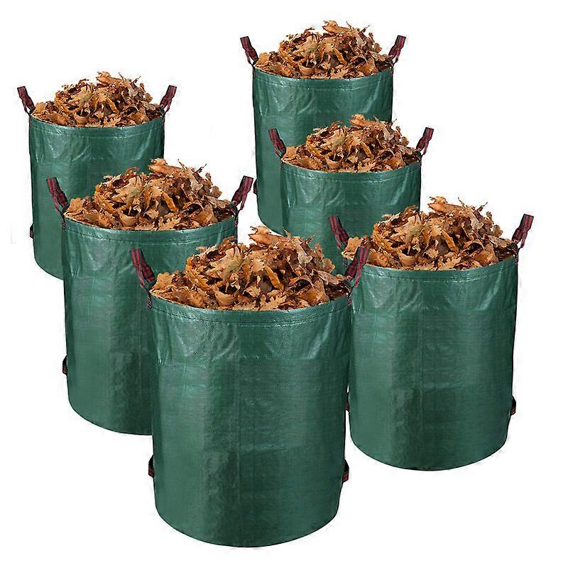 6X Lawn Container Leaf Bag XXL Green Waste Bag 272L Bin - Green | Fruugo UK