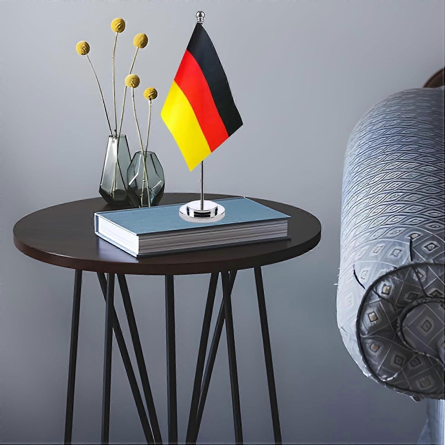 Germany Table Flag German Flag 21 x 14 cm Steel Pole and Base Small ...