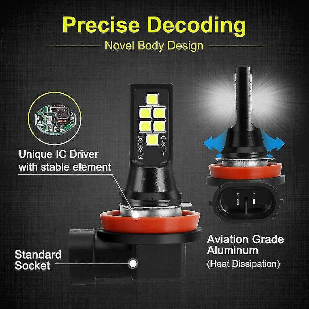 2x Hb4 9006 Led Fog Light Bulb Advanced 3030 Smd Daytime Running Drl ...