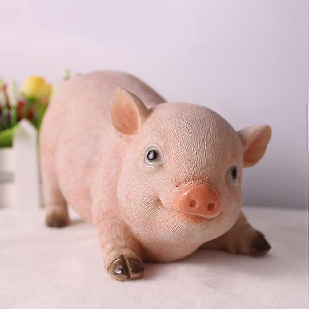 Animal Garden Farm Statue, Cute Pig Figurines, Piggy Sculpture Resin ...