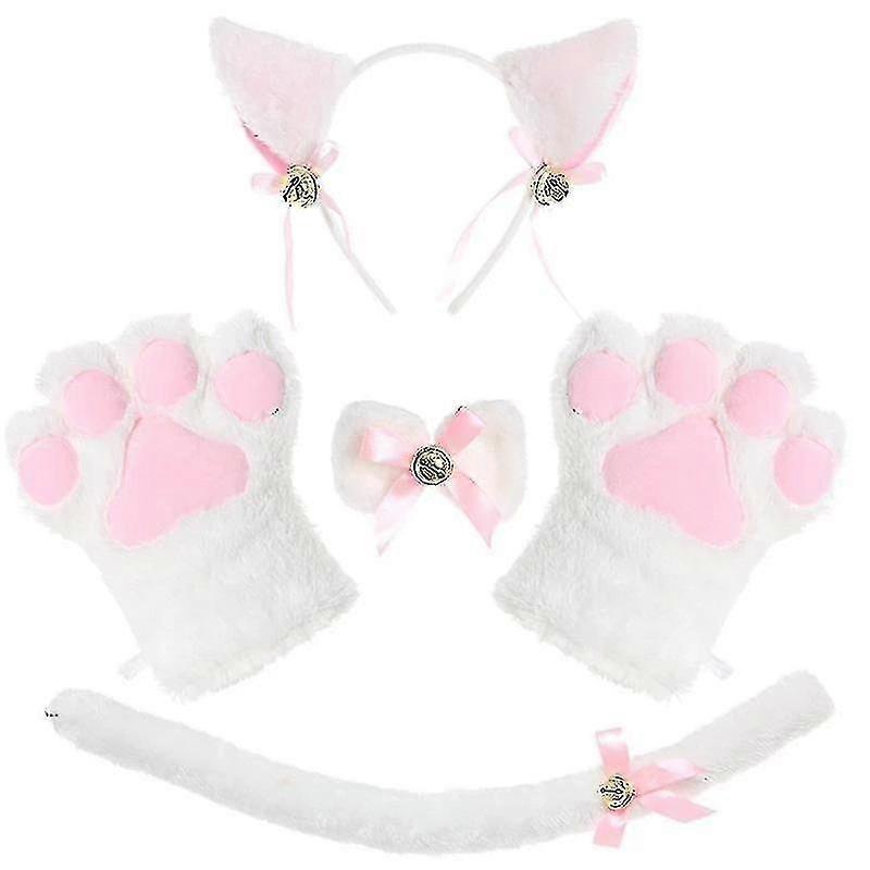 Cute Cat Cosplay Costume Party Fancy Dress Outfit Cat Ears Tail Collar ...