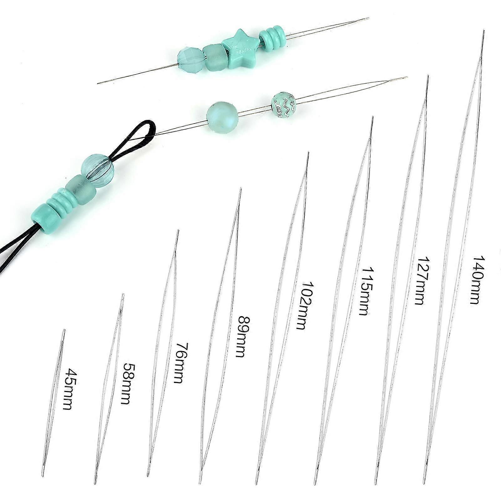 8pcs Open Beading Needles Pins Curved Needle Beads Bracelet Necklace ...