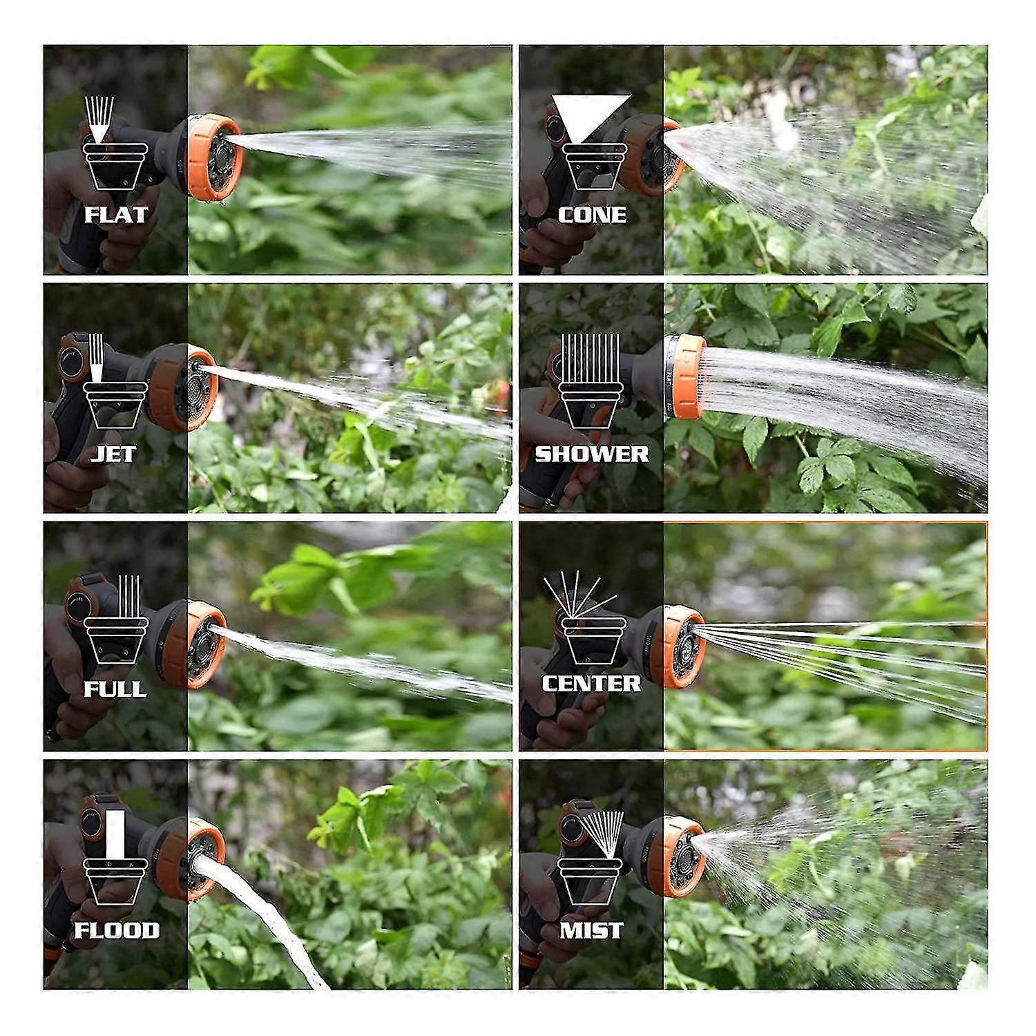 Garden Spray For Garden Hose, 8 Adjustable Watering Patterns, High ...