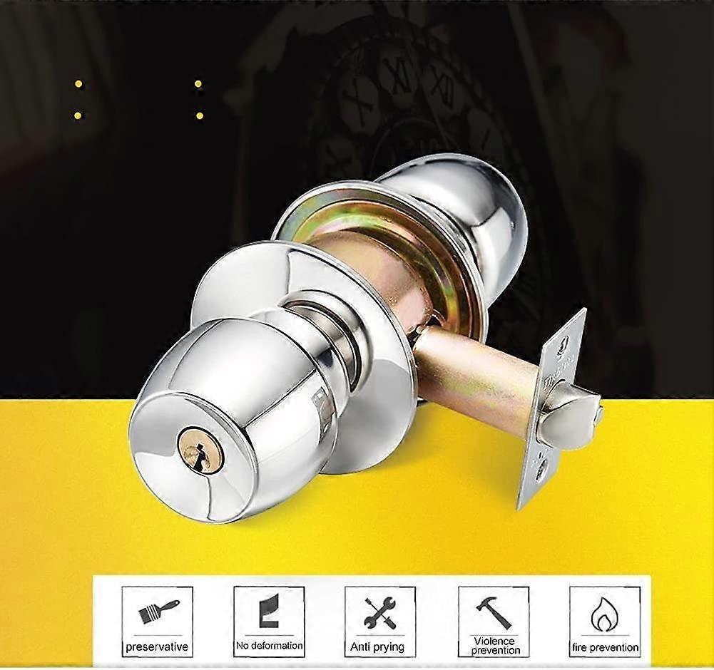 Door knob with lock and key, interior door knob and bathroom door ...