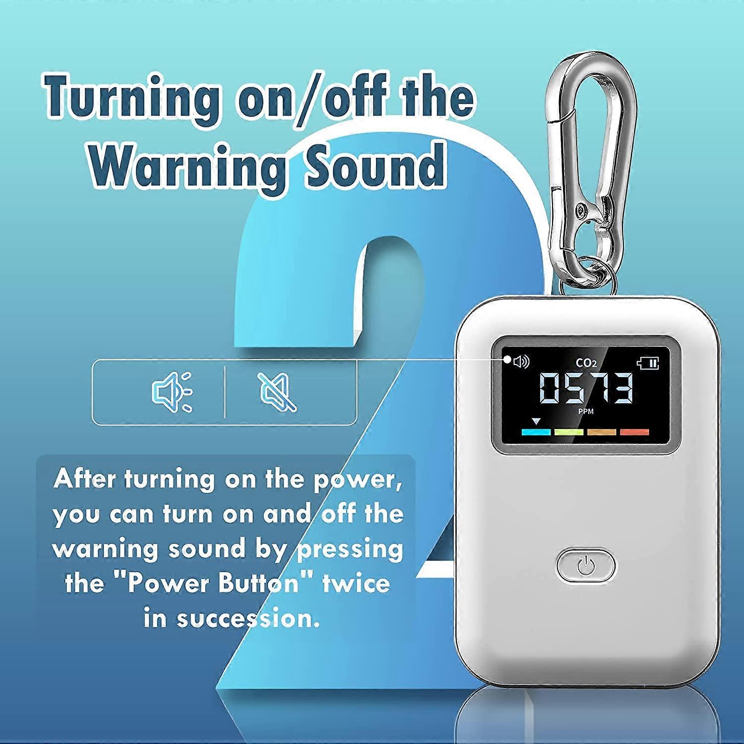 Mobile CO2 Monitor NDIR Sensor Carbon Dioxide Detector Indoor CO2 ...