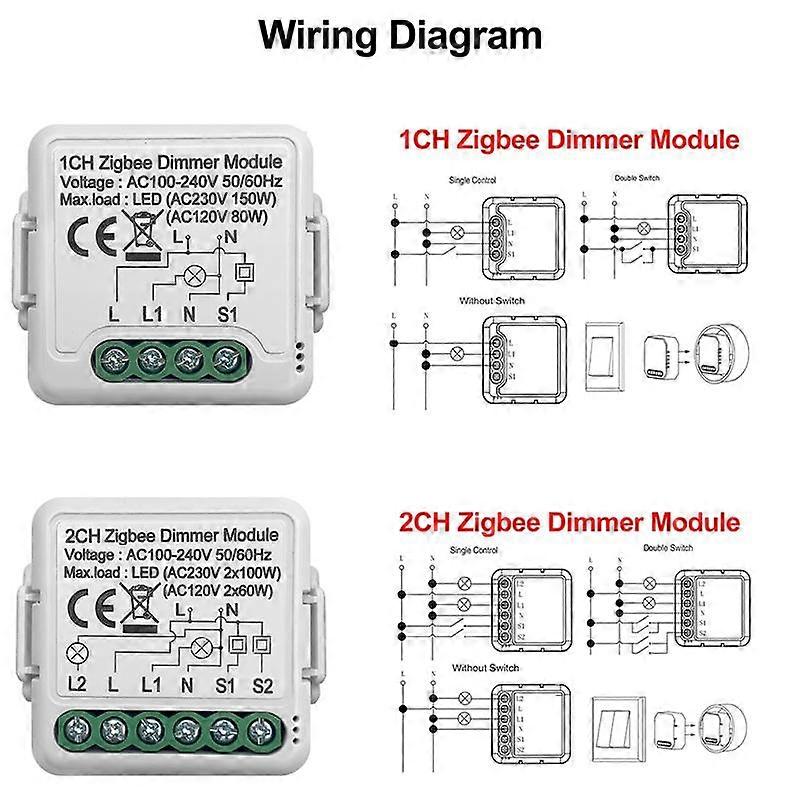 Tuya ZigBee Smart Dimmer Switch Module Supports 2 Way Control DIY ...