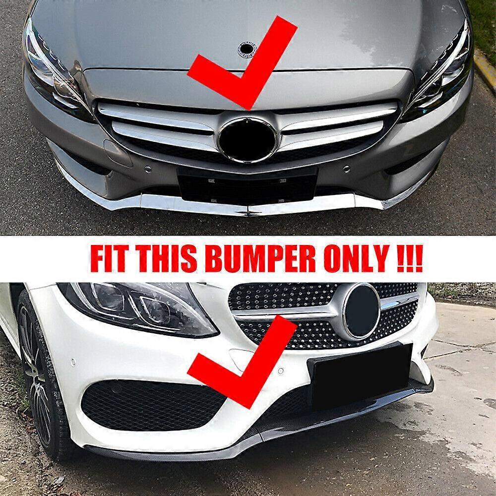 Medium Front Lip Spoiler Bumper For Mercedes W205 C-Class AMG-Line 15 ...