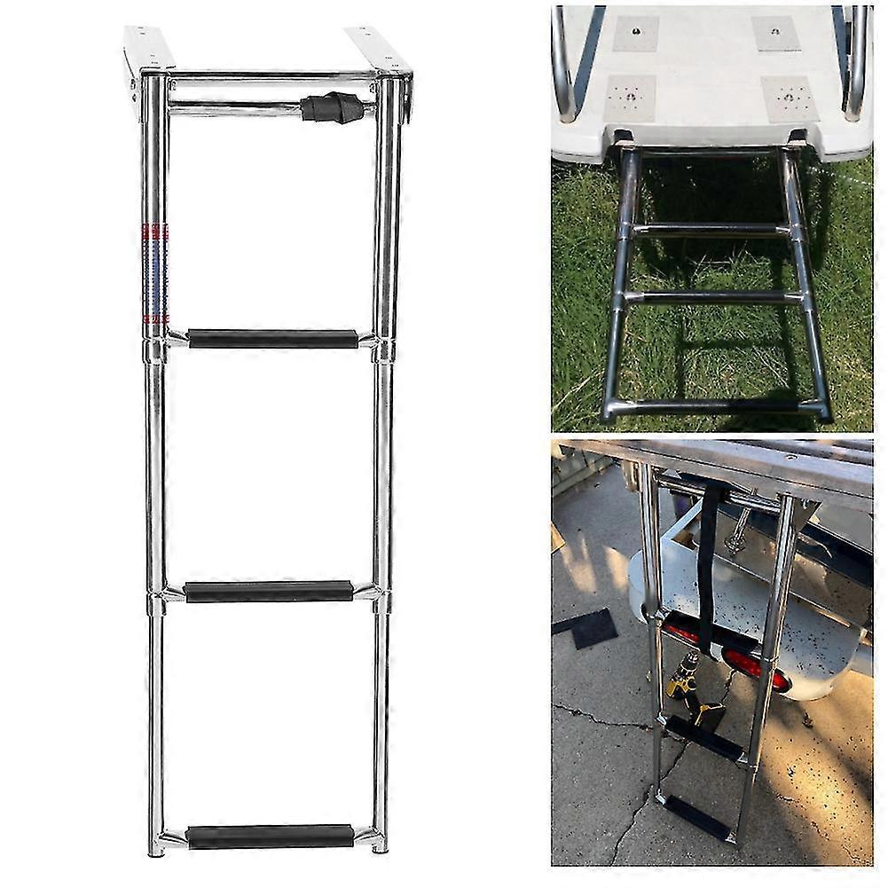 3 Step Universal Under Platform Slide Mount Boat Boarding Ladder ...