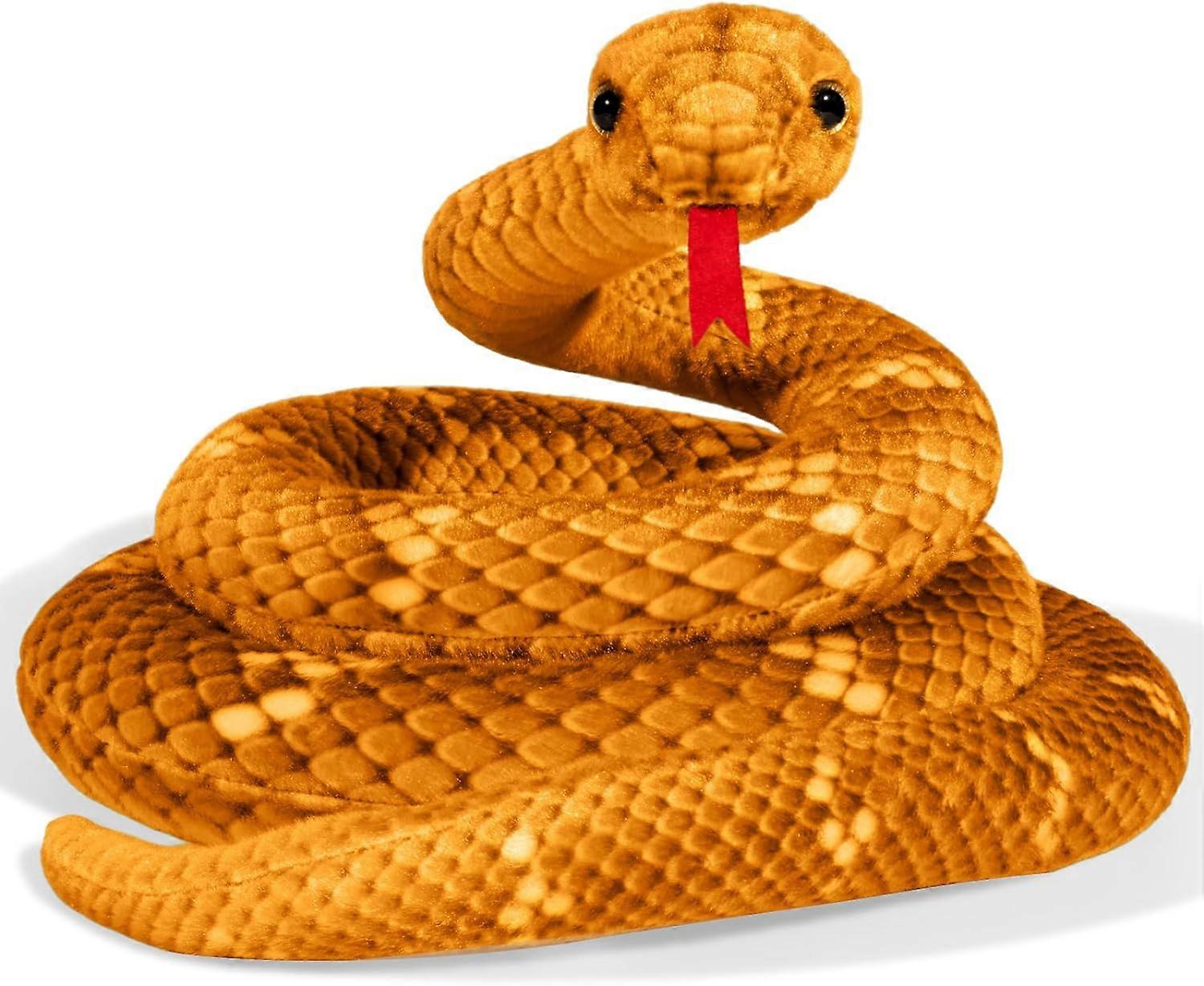 (Brown)Snake Plush, Stuffed Snake Animal, 80in Large Toy Snakes for ...