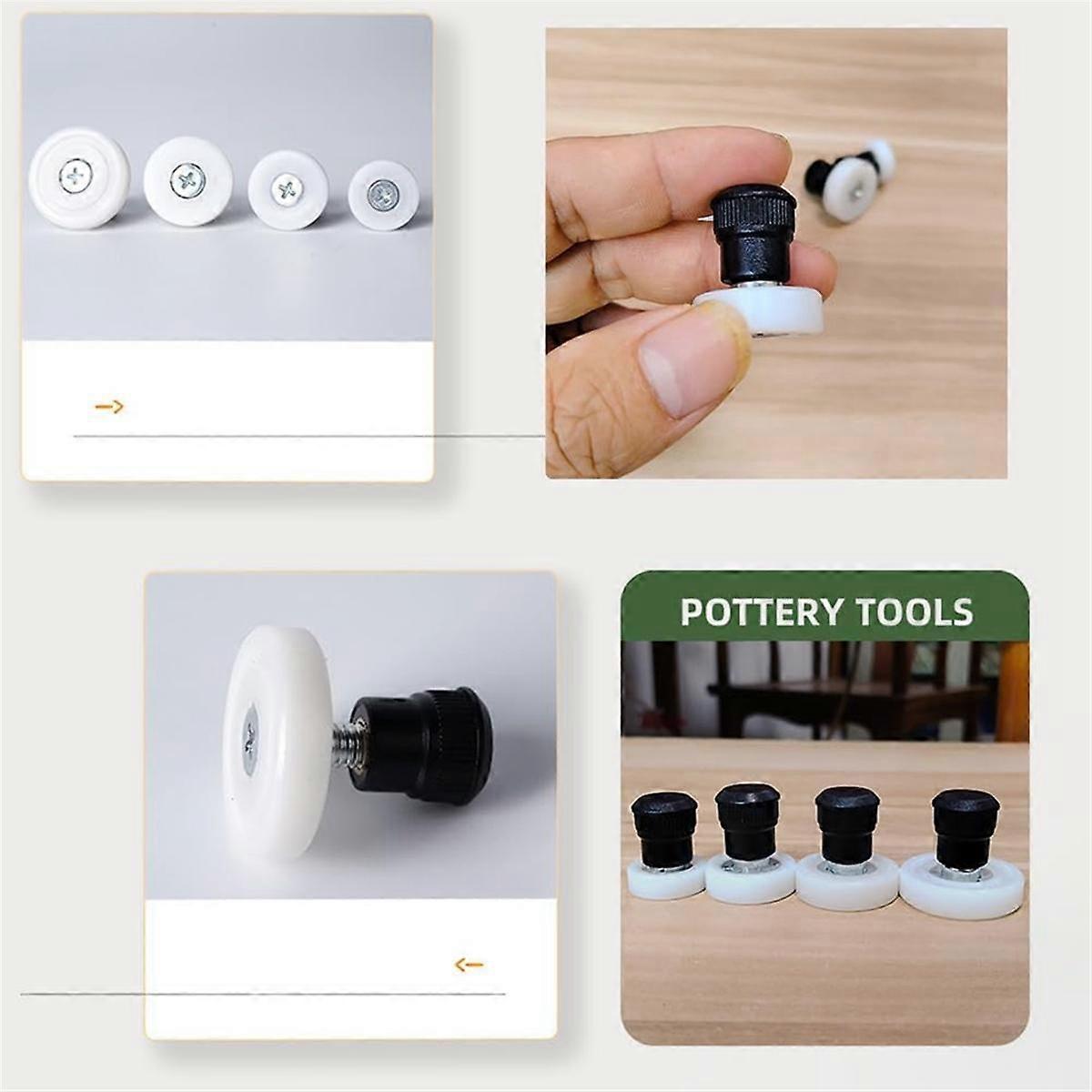 4 Pcs Ceramic Clay Pottery Wheel,Pottery Trimming Spinner Metal Rotary Disc Wheel Synchronous ...