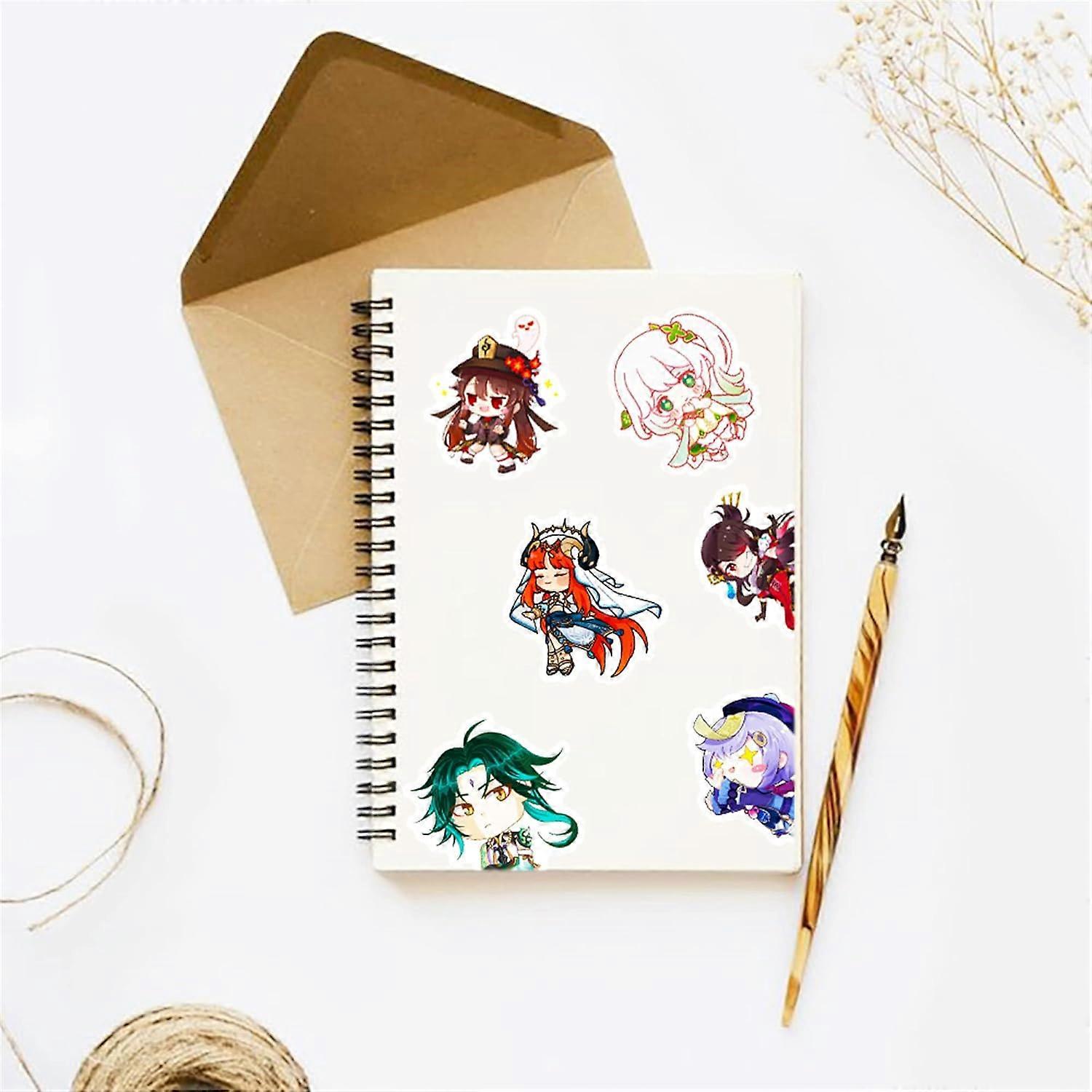100PCs Chibi Genshin Impact Stickers, Cute Cartoon Anime Game Stickers ...