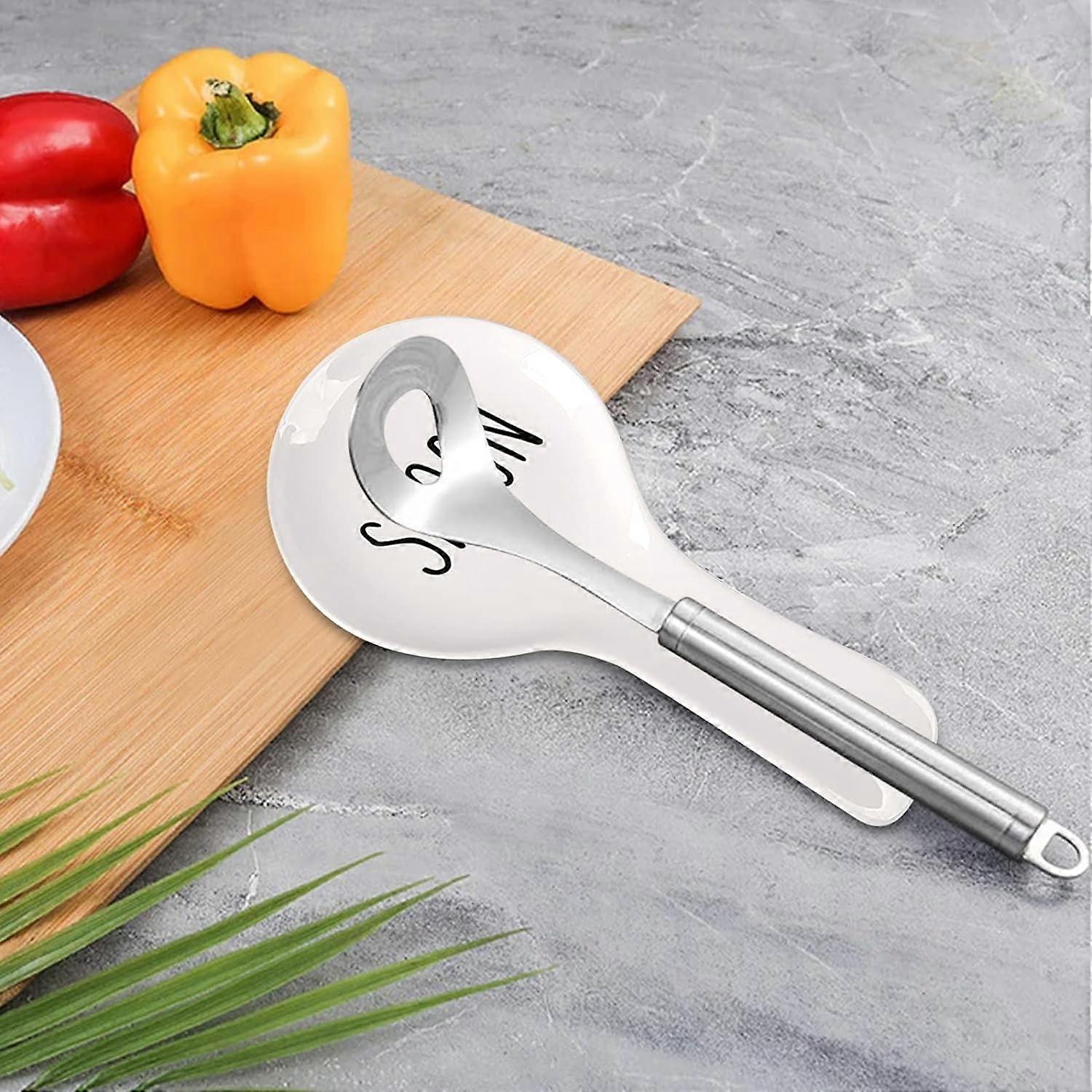 Spoon Rest Ceramic Spoon Holders for Kitchen Counter Rest Coffee Spoons ...