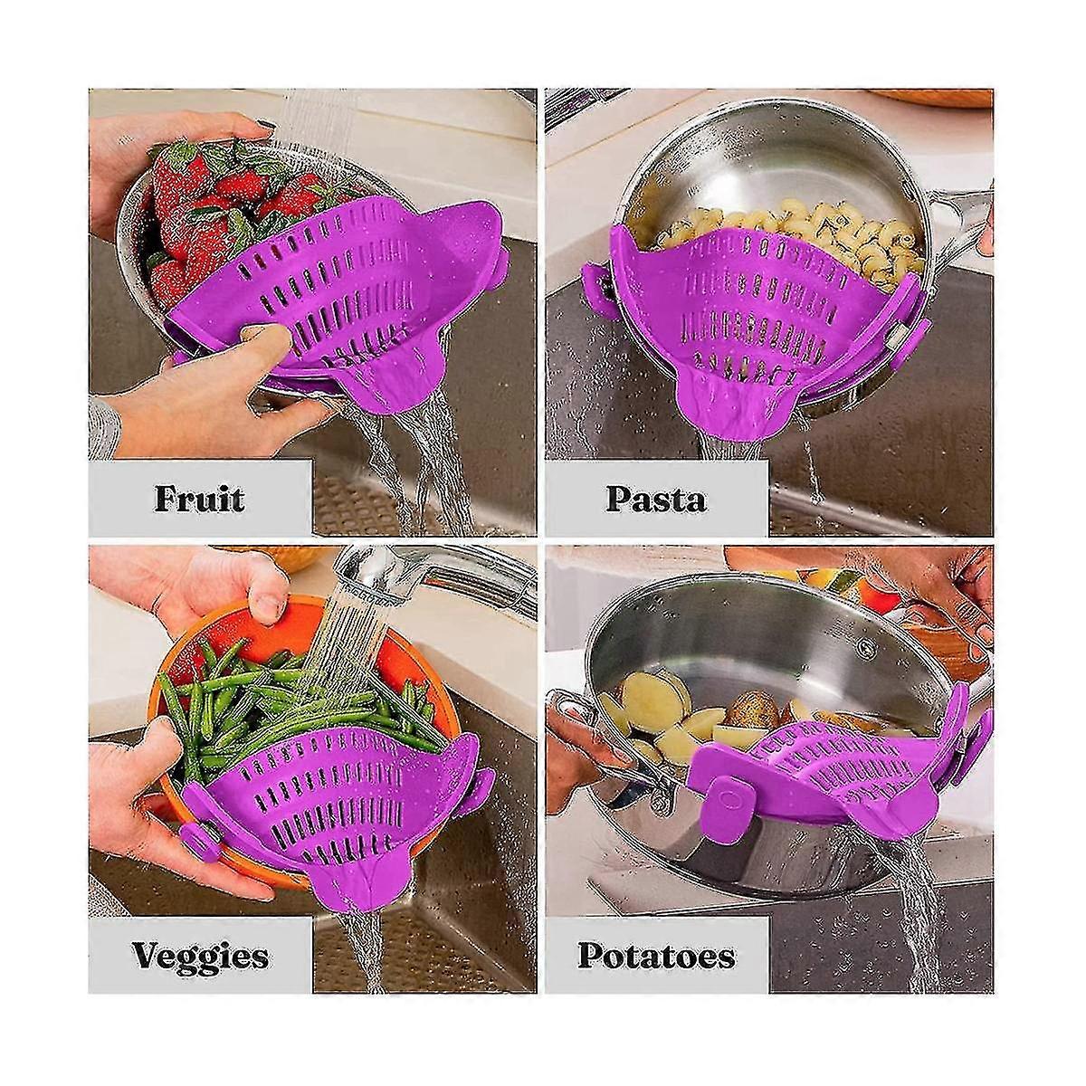 Kitchen Wide Mouth Water Filter Pot Side Drain Stop Pan And Pasta ...