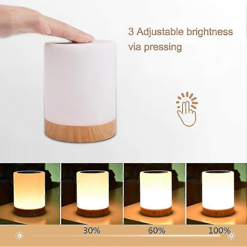 Touch Dimmer Bedside Lamp, Color Change, Touch Sensor, Rgb + Warm White ...