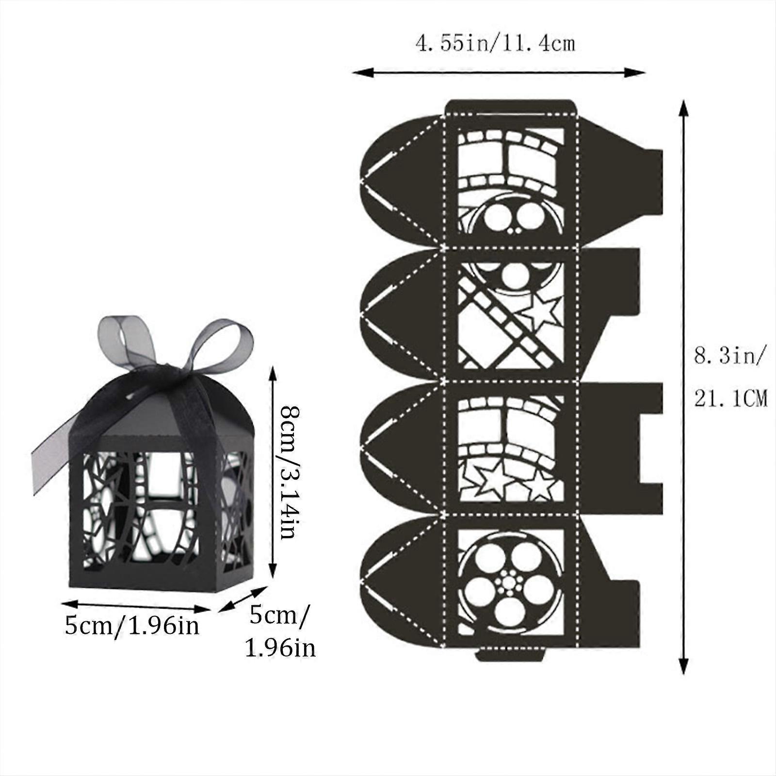 50 Pieces Candy Packaging Box with Ribbon Party Favors Boxes for ...