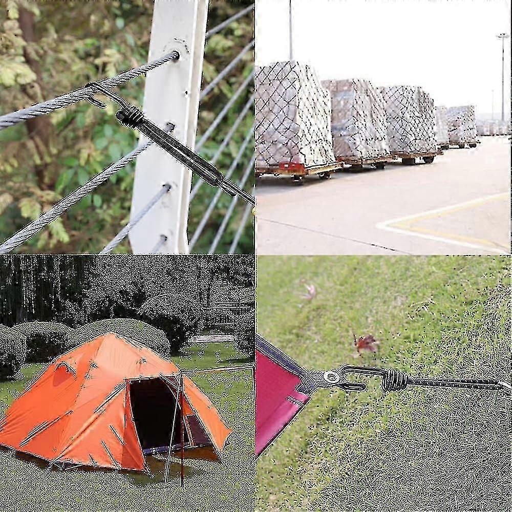 10 Pieces Rubber Tensioner With Spiral Hooks, 16cm Short Elastic Tensioner Hook, Tarpaulin ...