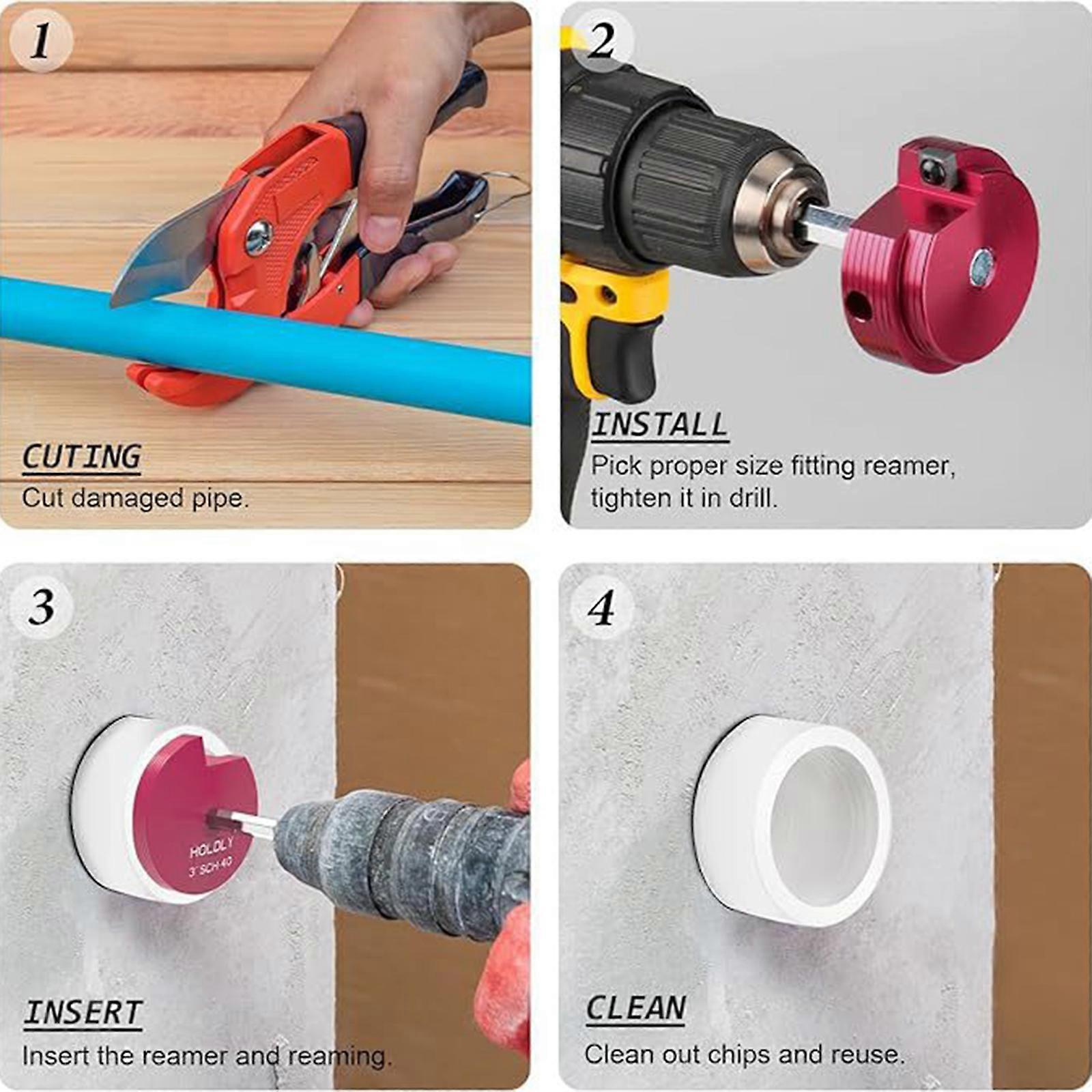 PVC Pipe Reamer Clean Reamer Extreme PVC Fitting Saver For Water Lines ...