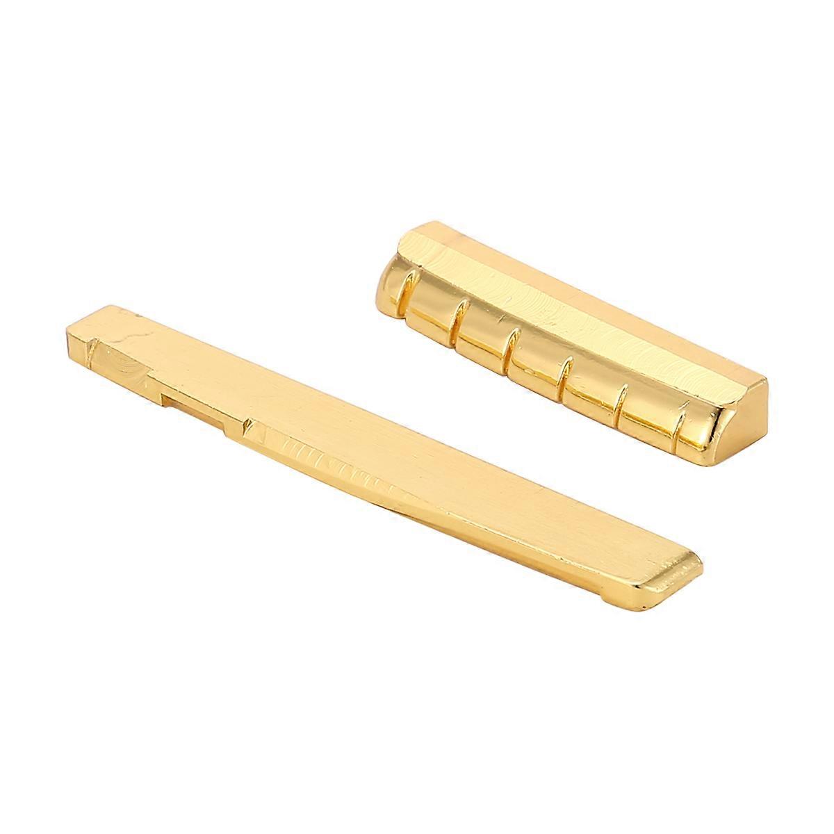 Brass 6 String Acoustic Guitar Bridge Nut and Saddle | Fruugo UK