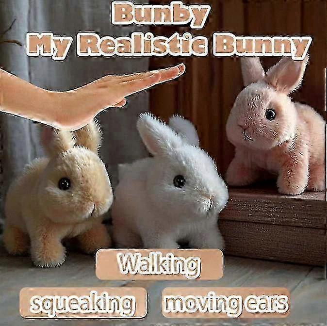 Hopping Bunny Plush Toy, Interactive Electric Rabbit Toy for Kids, Soft ...