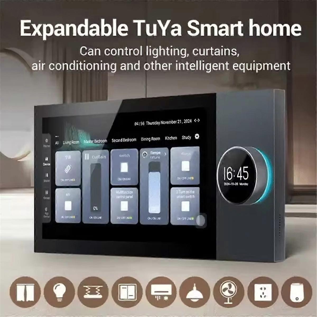 7 Inch Tuya Panel Control 8-Channel Wall Amplifier Touch Screen | Fruugo UK