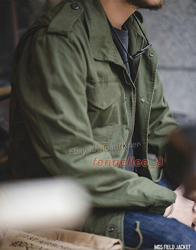Men's Vintage M65 Field Jacket Replica Coat Multiple Pockets Work ...