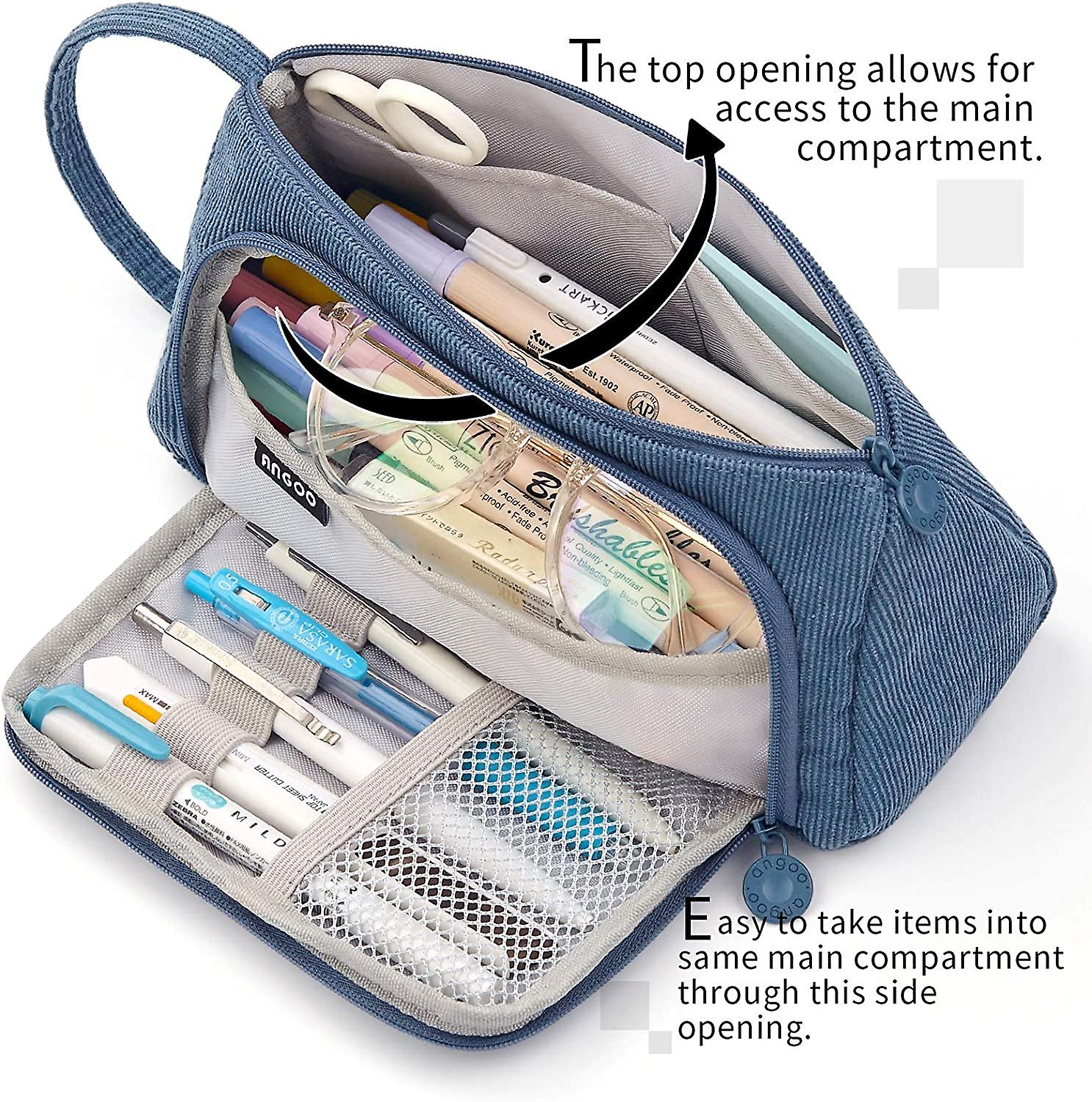 Big Capacity Pencil Case Pouch Pen Case Simple Stationery Bag School ...